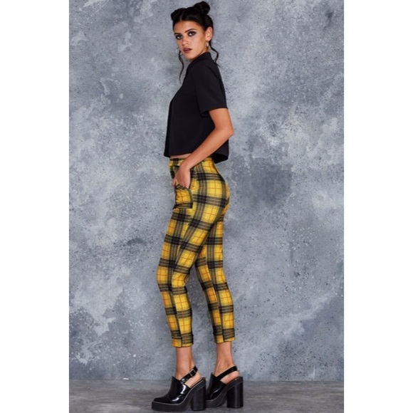 Blackmilk | Pants & Jumpsuits | Iso Blackmilk Tartan Grunge Cuffed Pants | Poshmark